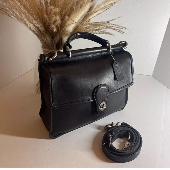 Coach | Bags | Coach Vintage Willis 9927 Black Leather Nickel Hardware ...